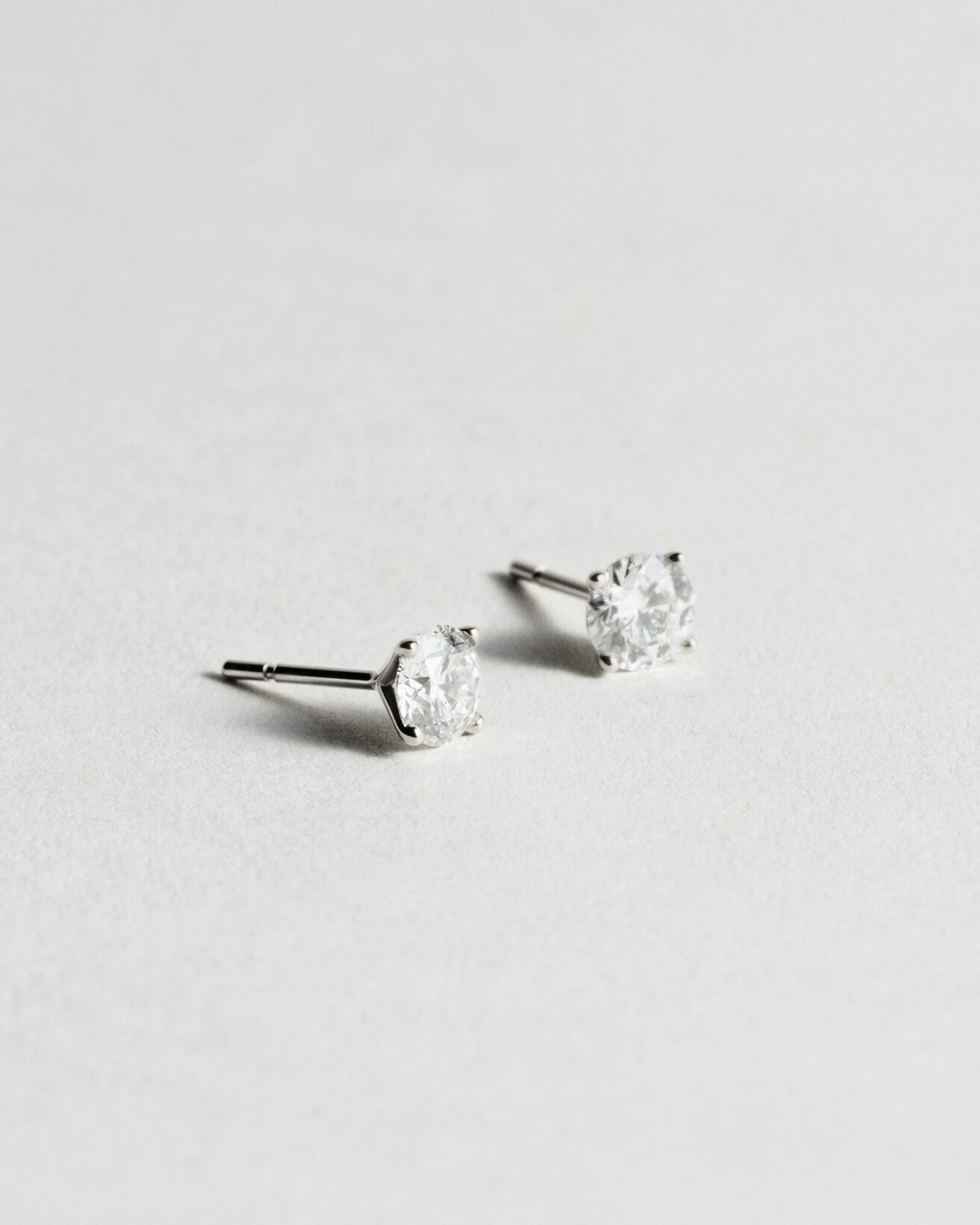 Modern Solitaire Diamond Studs - Norrfolks