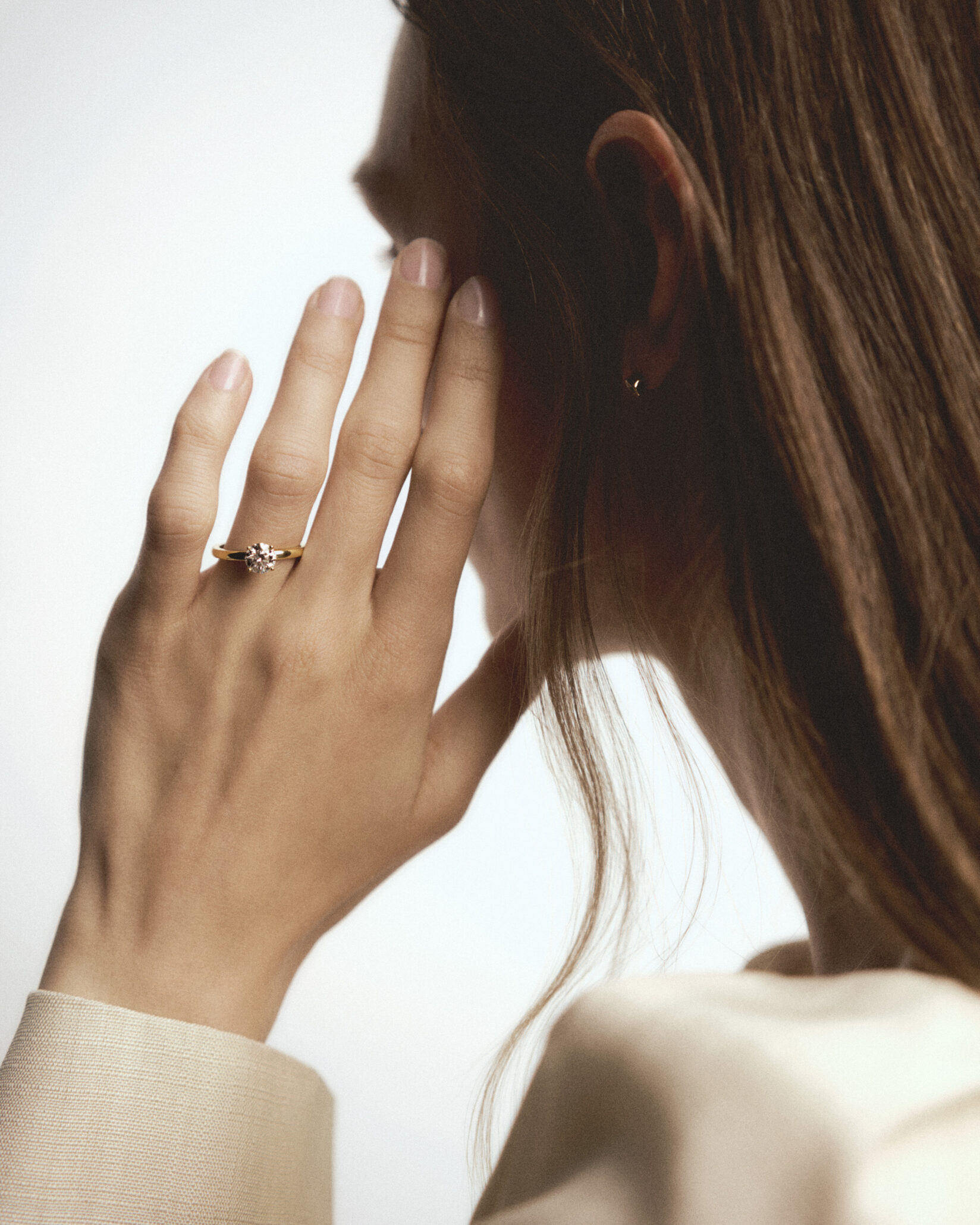 Modern Solitaire Diamond Ring - Norrfolks